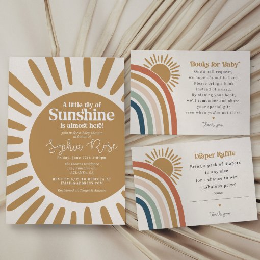 boho sunshine advice for baby shower game | Zazzle