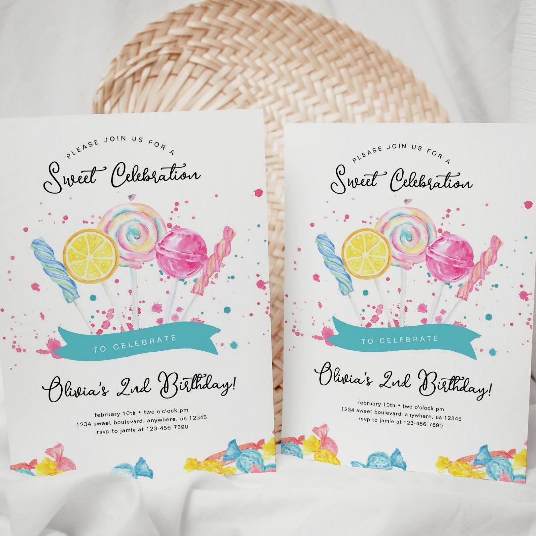 Candy Sweet Shop Birthday Welcome Sign | Zazzle
