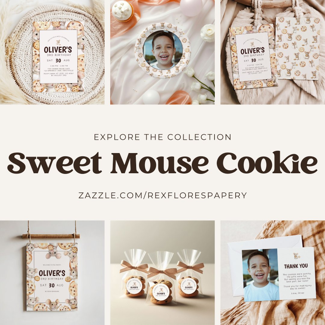 Mouse and Cookie Party Welcome Sign Foam Board | Zazzle
