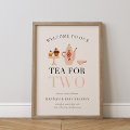Tea for Two | Teal Tea Party Baby Shower Invitation | Zazzle