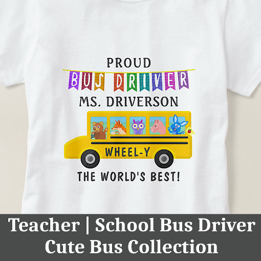 Teacher Classroom Welcome Sign Cute Animals on Bus | Zazzle
