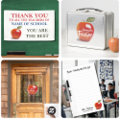 Red Apple, Thank You, You are the Best Teacher Thank You Card | Zazzle