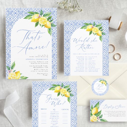 Guess Who Lemon Positano Bridal Shower Game | Zazzle