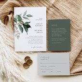 Rustic Greenery Wedding Program | Zazzle