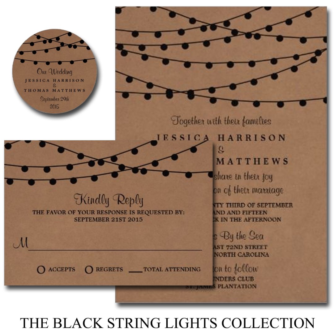 Elegant Hanging String Lights Wedding Wax Seal Stamp | Zazzle