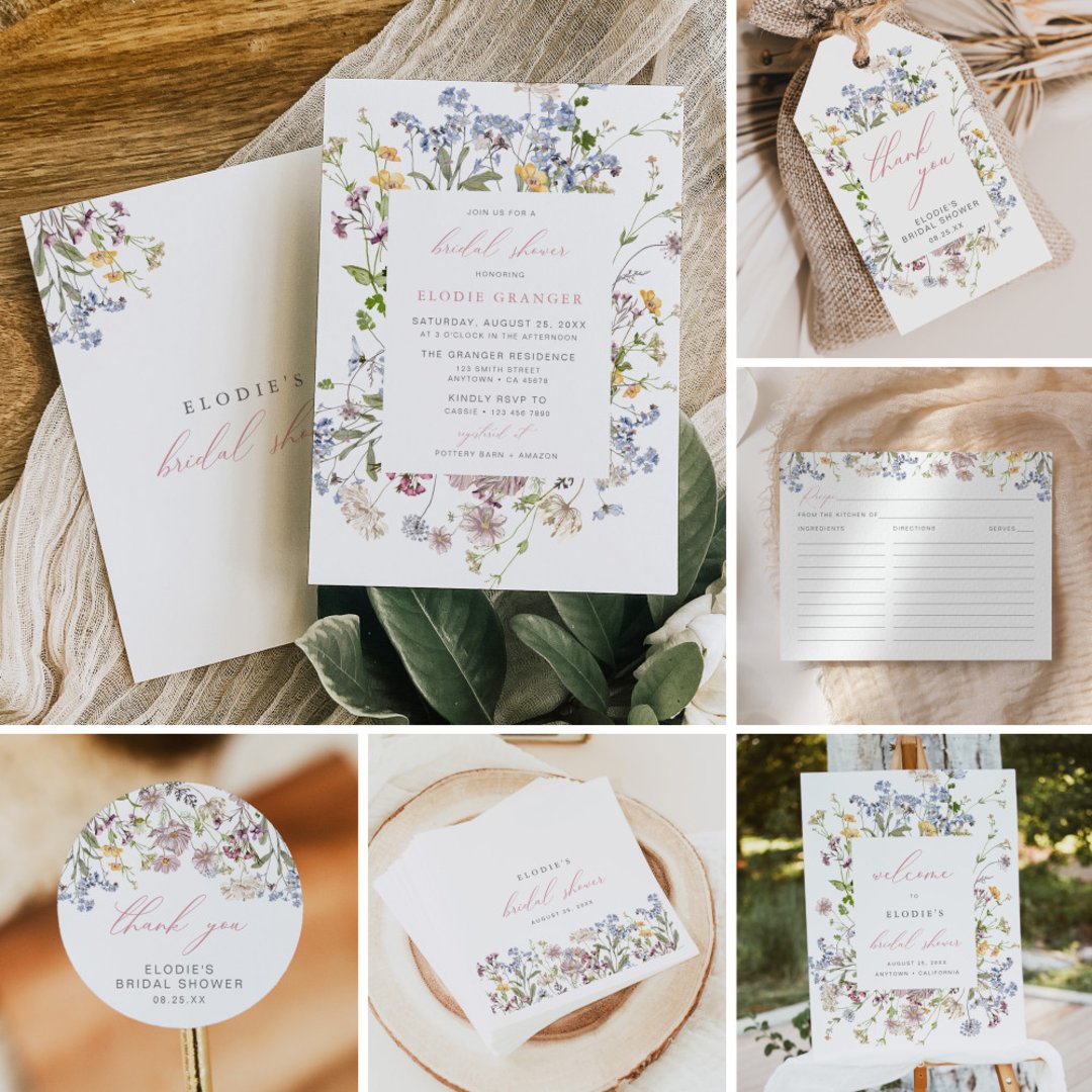 Wildflower Bridal Shower Welcome Sign Foam Board | Zazzle