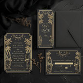 The Lovers Silver Tarot Card Wedding Invitation | Zazzle