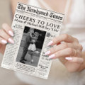 Vintage Newspaper Photo Unique Wedding Invitation | Zazzle
