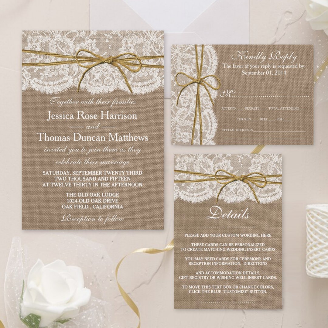 The Rustic Twine Bow Wedding Collection - Programs | Zazzle