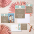 The Turquoise Sand Dollar Beach Wedding Collection Label | Zazzle
