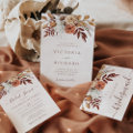 Budget Rustic Neutral Boho Floral Wedding Invite | Zazzle