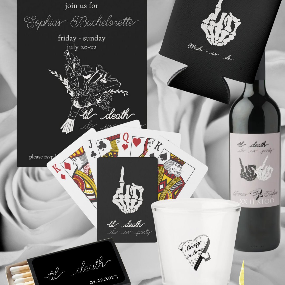 til death do us party playing cards | Zazzle