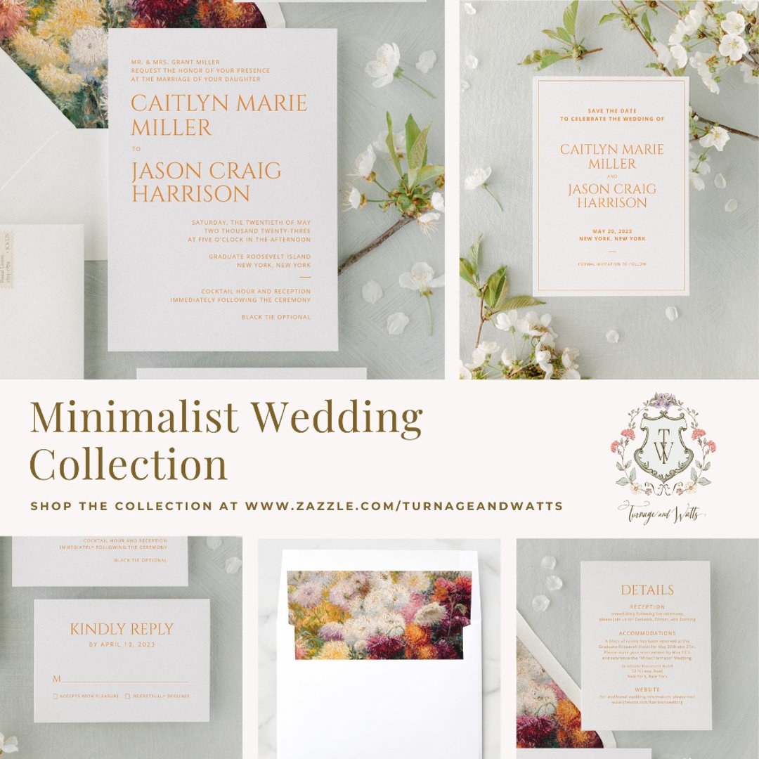 Minimalist Wedding Invitation | Zazzle