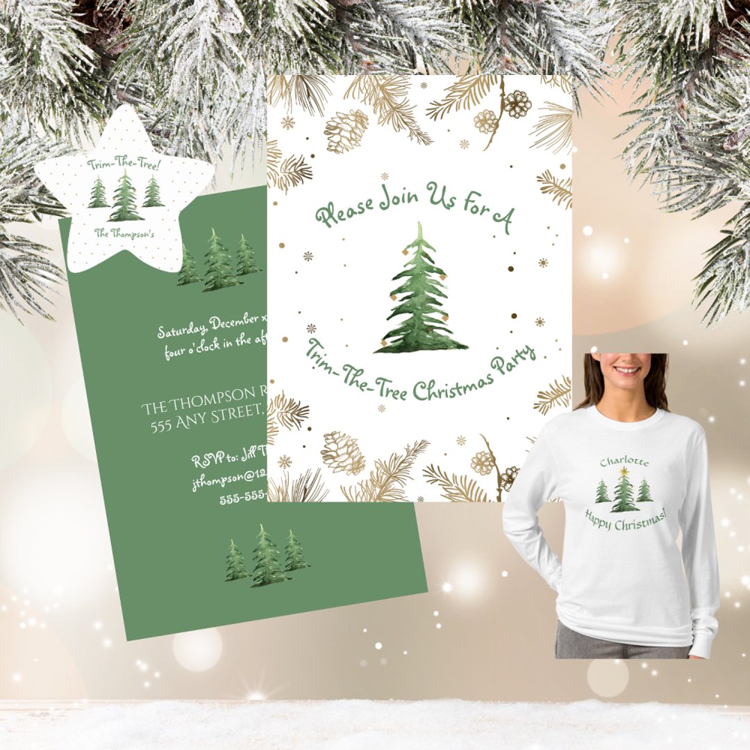 Christmas Trim-The-Tree - Party - Invitation | Zazzle