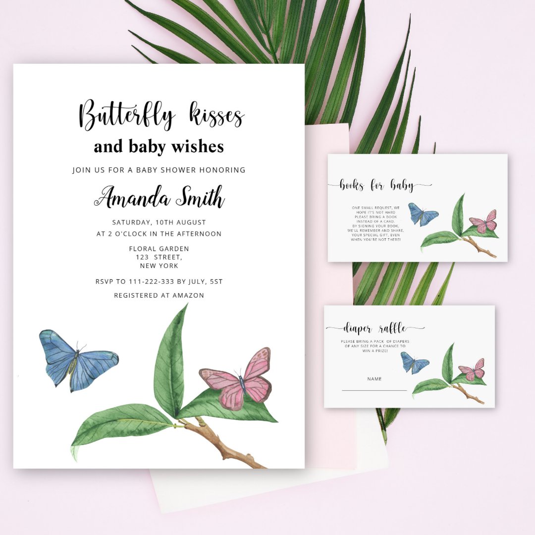 Butterflies - mommy or daddy baby shower game | Zazzle