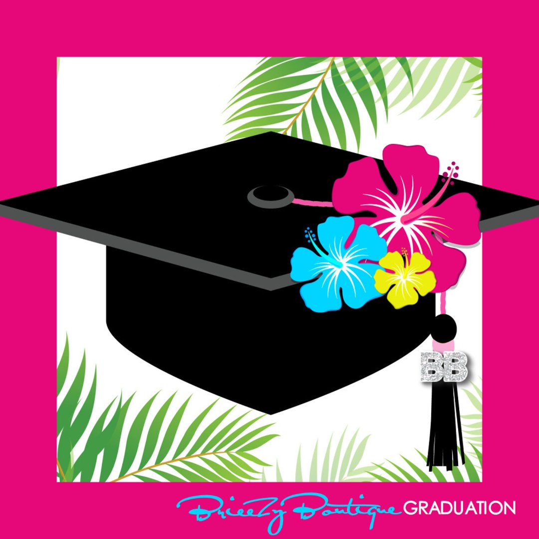 Hawaiian Luau 3 Photo Graduation Party Invitation | Zazzle