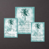 Tropical Palm Tree Beach Wedding Menu | Zazzle