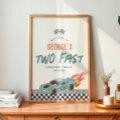 Boys Two Fast Photo Racing Car 2nd Birthday Thank You Card | Zazzle