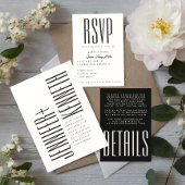 Ultra Simple Modern Minimalist B&W multi-event RSVP Card | Zazzle