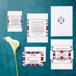 Union Jack Flag British Wedding Invitation | Zazzle