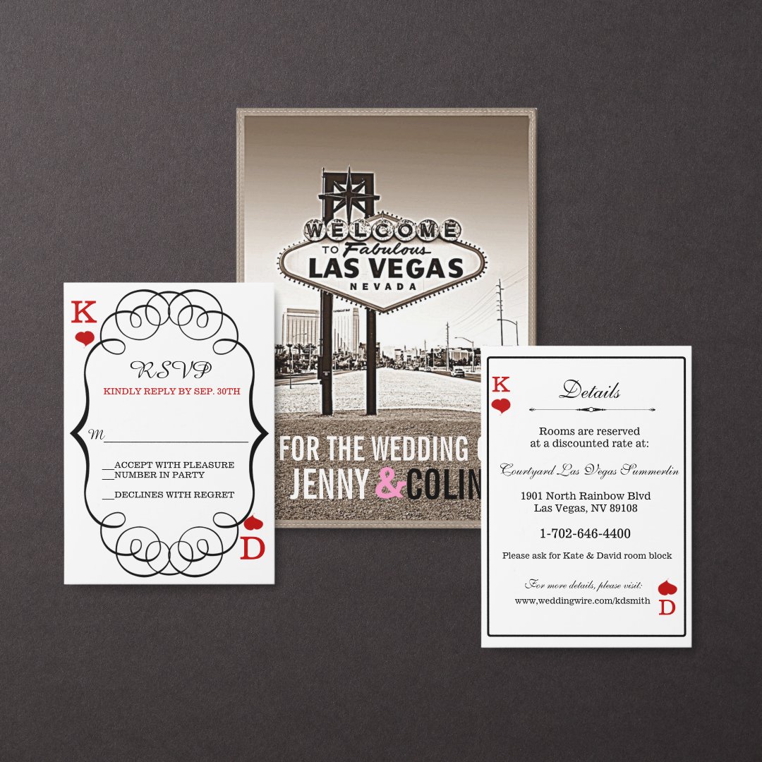 Unique Las Vegas Wedding Formal Invitation | Zazzle