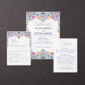 Vibrant Mexican Fiesta Style Rainbow Wedding Invitation | Zazzle