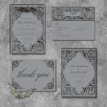 Victorian Until Death Black & Gray Wedding QR Code All In One ...