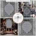 Victorian Until Death Black & Gray Wedding QR Code All In One ...