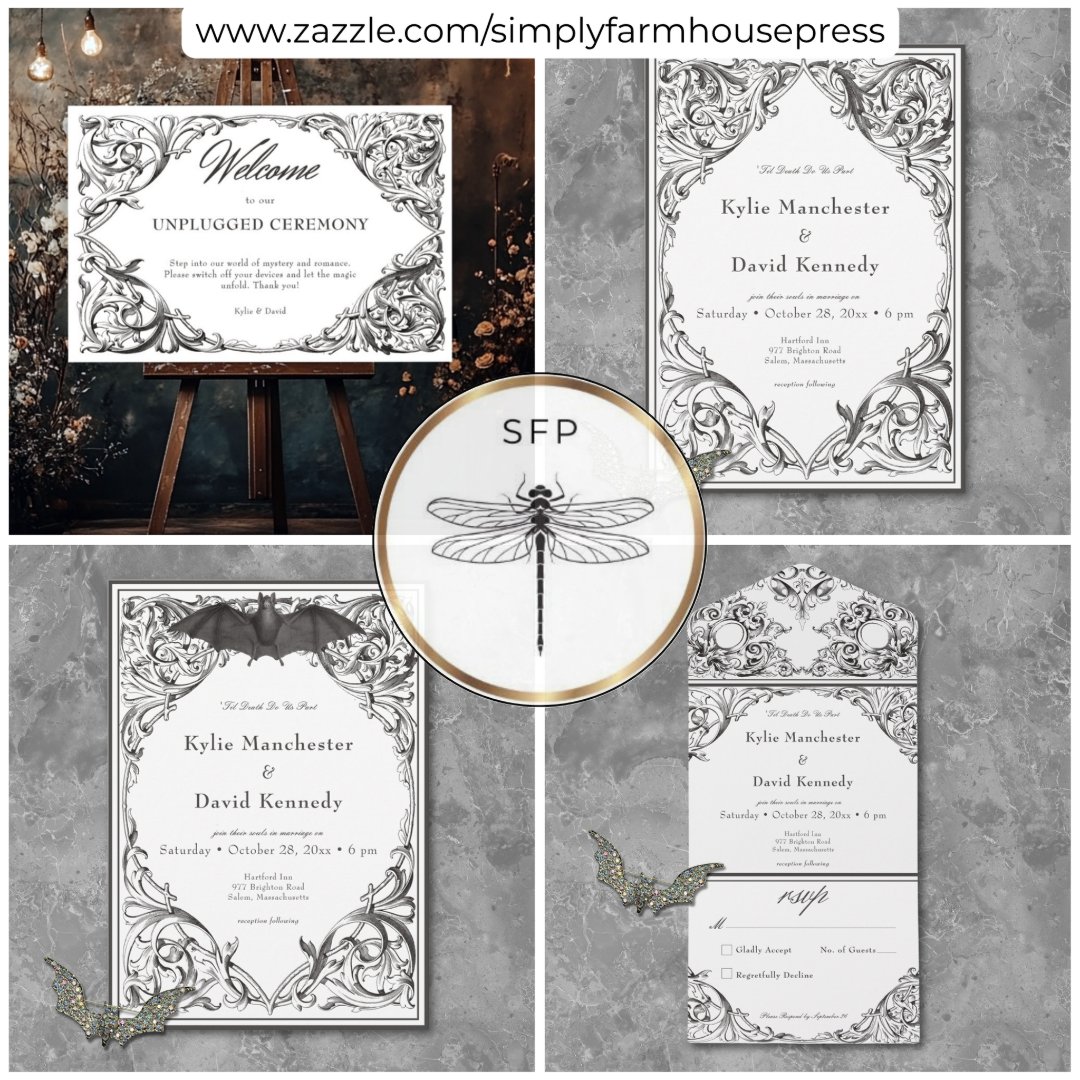 Victorian Bat Until Death Black & White Timeline Foam Board | Zazzle
