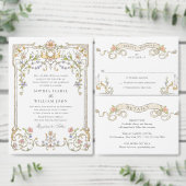 Victorian Ornate Grace Floral ENGAGEMENT PARTY Invitation | Zazzle