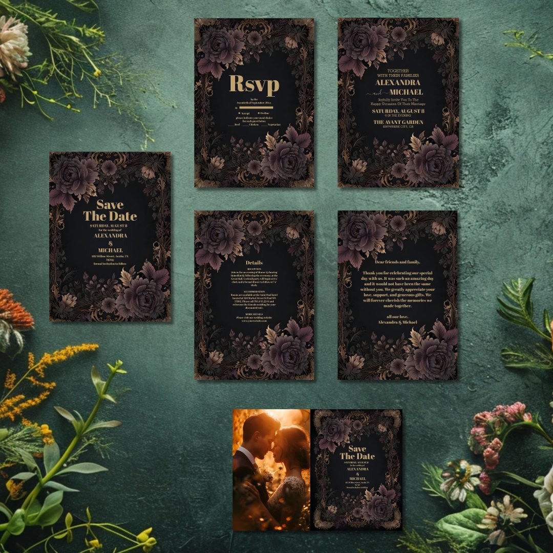 Victorian Royal Gothic Wedding Invitation | Zazzle