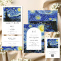 Vincent Van Gogh Starry Night All in One Wedding Invitation | Zazzle