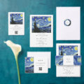Vincent Van Gogh Starry Night All in One Wedding Invitation | Zazzle