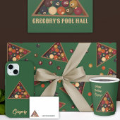 Pool Hall Billiards Business Card with Hours | Zazzle