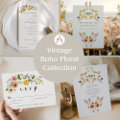 Floral Boho Wildflower Wedding Invitation | Zazzle