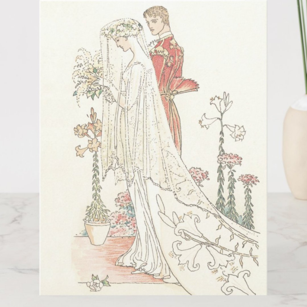 Vintage Bride and Groom Wedding Design Decoupage Tissue Paper | Zazzle