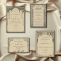 Vintage Gothic Medieval Line Arch Border Wedding Invitation | Zazzle