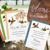 Elegant Wedding Hummingbird wedding invitation | Zazzle