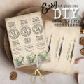 Vintage Books Bridal Shower DIY Cut Bookmark Favor Invitation | Zazzle