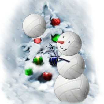 Volleyball Snowman Christmas Small Christmas Stocking | Zazzle