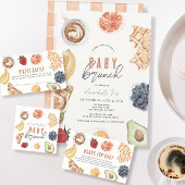 Waffles Coffee Fruits Diaper Raffle Ticket Enclosure Card | Zazzle