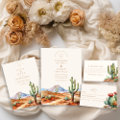Watercolor Cactus Desert Landscape Wedding Invitation | Zazzle