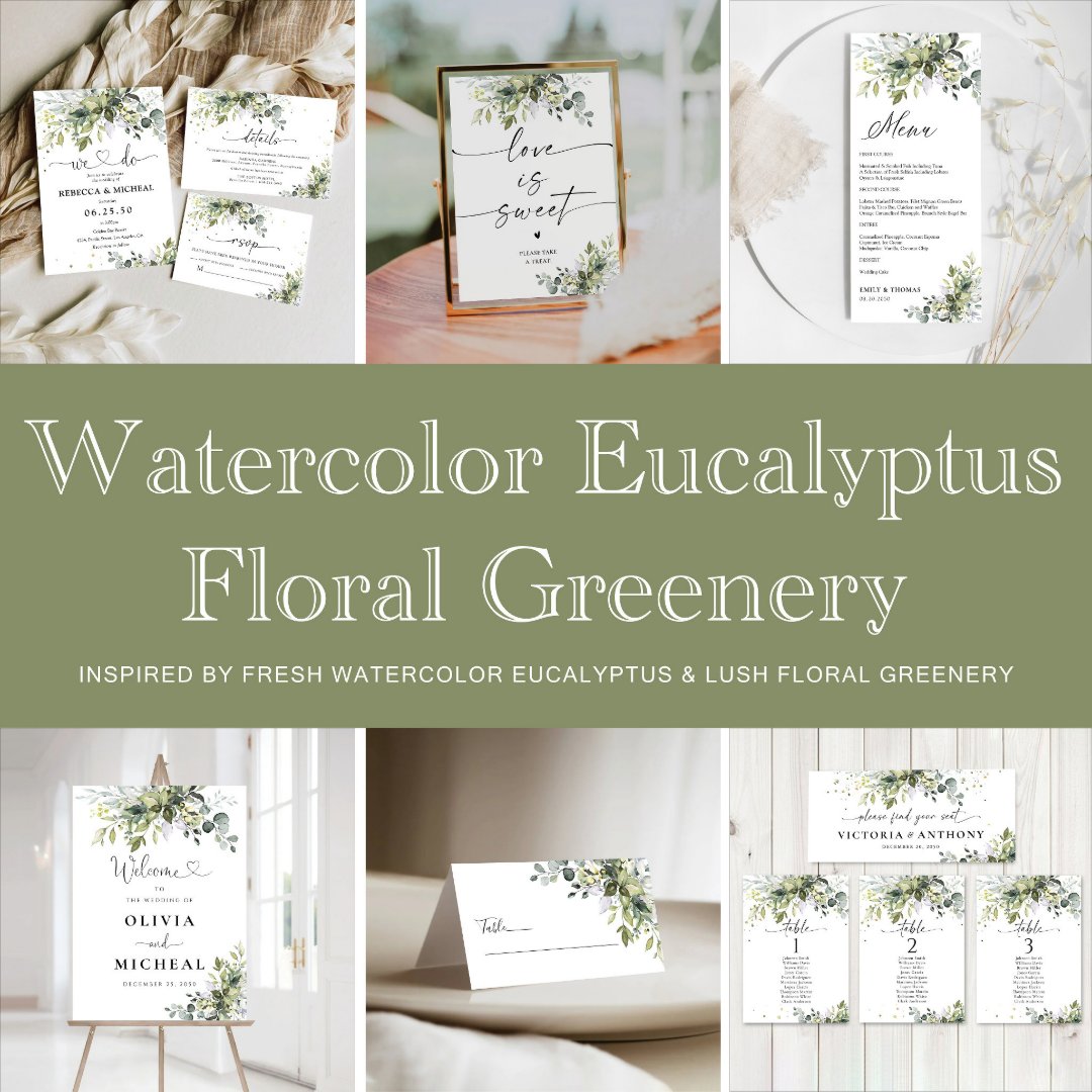 Greenery Engagement Party Poster | Zazzle
