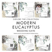 Eucalyptus Seating Plan Wedding Welcome Chart | Zazzle