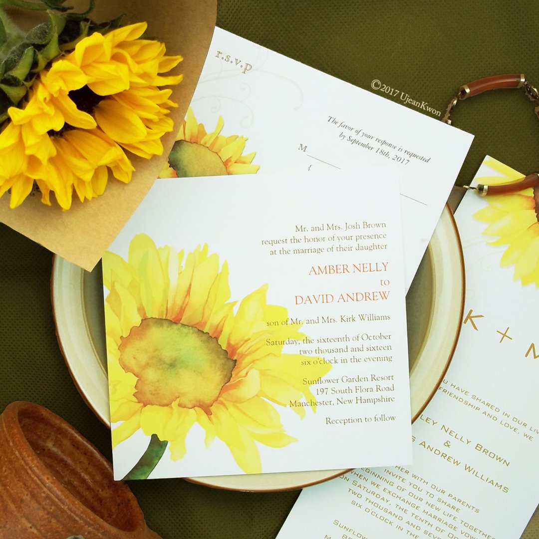 Autumn Sunflower Wedding Couples Shower Invitation | Zazzle