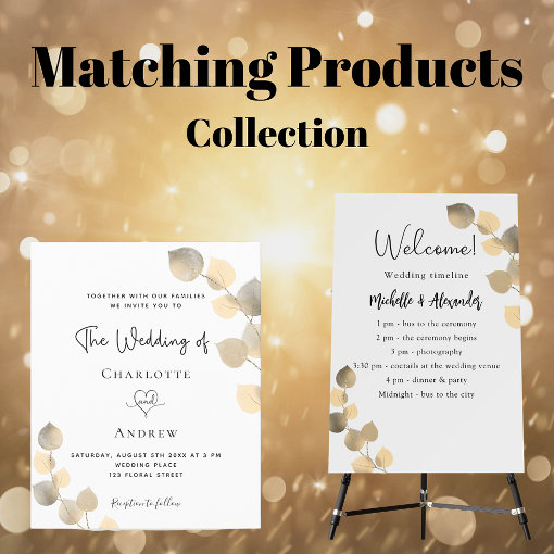 Wedding eucalyptus fall script welcome pedestal sign | Zazzle