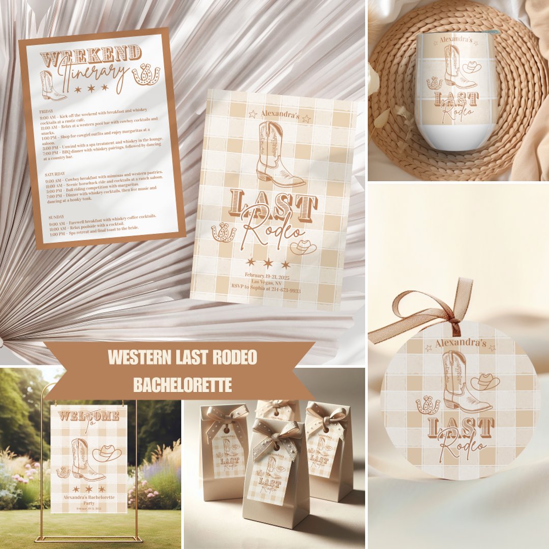 Western Last Rodeo Bachelorette Party Invitation | Zazzle