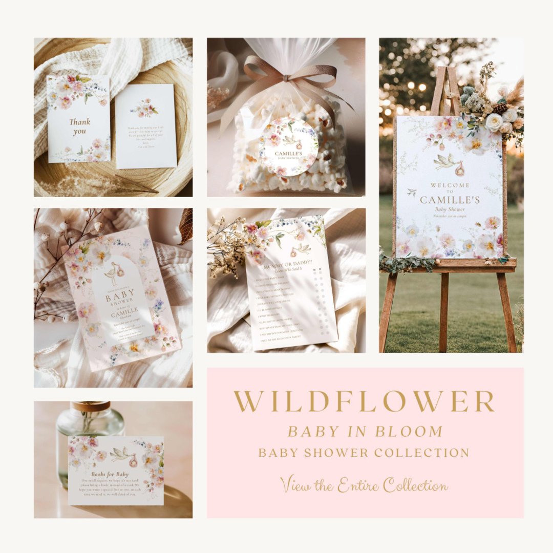 Wildflower Baby in Bloom Baby Shower Invitation | Zazzle
