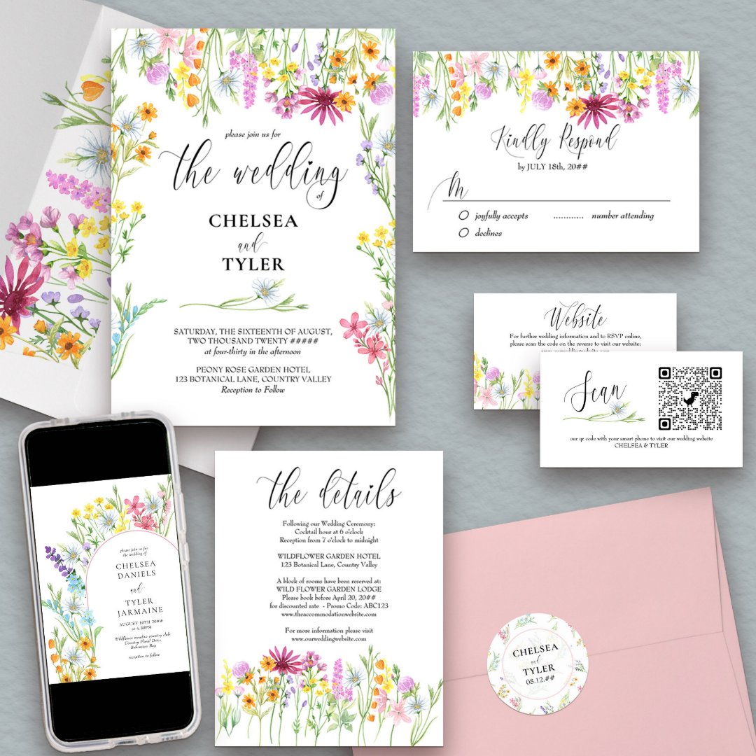 Wildflower Meadow Wedding Ceremony Program | Zazzle