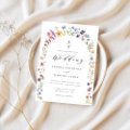 Elegant Wildflower Spring Summer Monogram Wedding Invitation | Zazzle